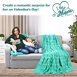Gifts for Mom on Mothers Day from Daughter Son, Throw Blanket for Mom Birthday Anniversary Presents,Soft Bed Flannel Blanket for Christmas 65" × 50"