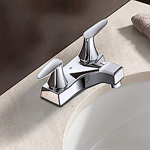 Innova Rhondonite Two Handle Non-Metallic Bathroom Faucet with Easy Install QuickNut and ClogFREE PopUp Drain
