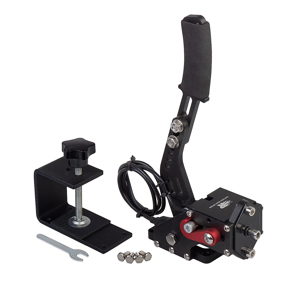 CNRAQR PC Racing Game USB Handbrake for 16Bit SIM for Racing Games, Compatible with Logitech G27 G29 G920 G923 T500 T300 Simulate Linear Handbrake（With Fixing Clip