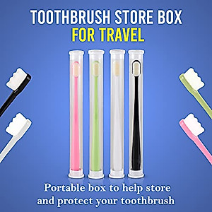 Med Care Extra Soft Bristle Toothbrush for Adults with Sensitive Gums, 4 Pack, Non-Slip ABS Ergonomic Handle with 20000 Bristle Protects Teeth and Gums and Removes Tartar, Bad Breath, and Plaque