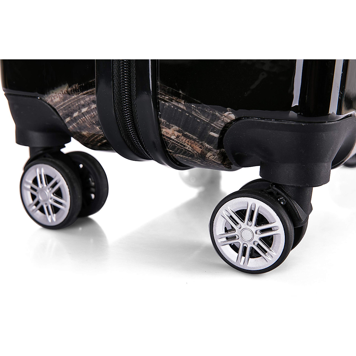 InUSA Paris Print Luggage with Spinner Wheels | Durable Lightweight Hardside Suitcase | Travel Bag with Handle and Trolley | (20in, 24in, 28in) 3 Piece Set