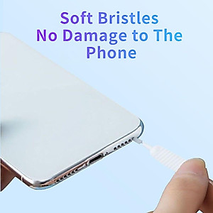 [10 Pieces] Loirtlluy Phone Mini Cleaning Brush Kit, Anti-Clogging Nylon Cleaner for Phone Speaker and Receiver, Multifunctional Cleaning Tool Compatible with Airpods, iPhone, Keyboard, Car Vent