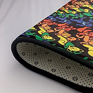 Bear Dancing Tie Dye Area Rug 58x80 Inch (4.84x6.67 Ft), Modern Fluffy Living Room Area Rug, Water Absorption Luxury Large Area Rug, Soft Non-Slip Area Rugs for Bedroom Dorm Dining Room Decor