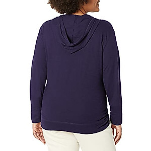 Hanes womens Slub Jersey fashion hoodies, Navy, Medium US
