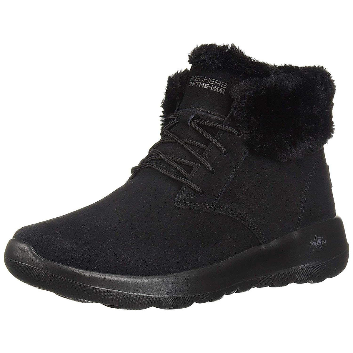 Skechers Women's On-The-go Joy-Lush Oxford Boot, Black, 10 M US