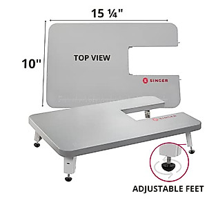 Singer 4411, 4423, 4432, and 4452 Mechanical Heavy Duty Sewing Machines Extension Table, Gray