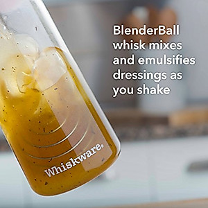 Whiskware Salad Dressing Shaker with BlenderBall Wire Whisk, 2.5 cups, Tritan Plastic