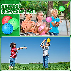 Jerify 36 Pieces Knobby Balls Spiky Bounce Ball Toy Large Bouncy Balls Bulk Inflatable Sensory Balls Soft Massage Stress Plastic Balls for School Party Play Outdoor Indoor