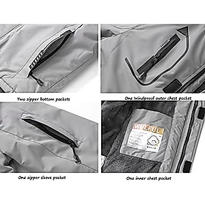 WULFUL Boy's Waterproof Ski Jacket Warm Fleece Hooded Windproof Winter Snow Coat