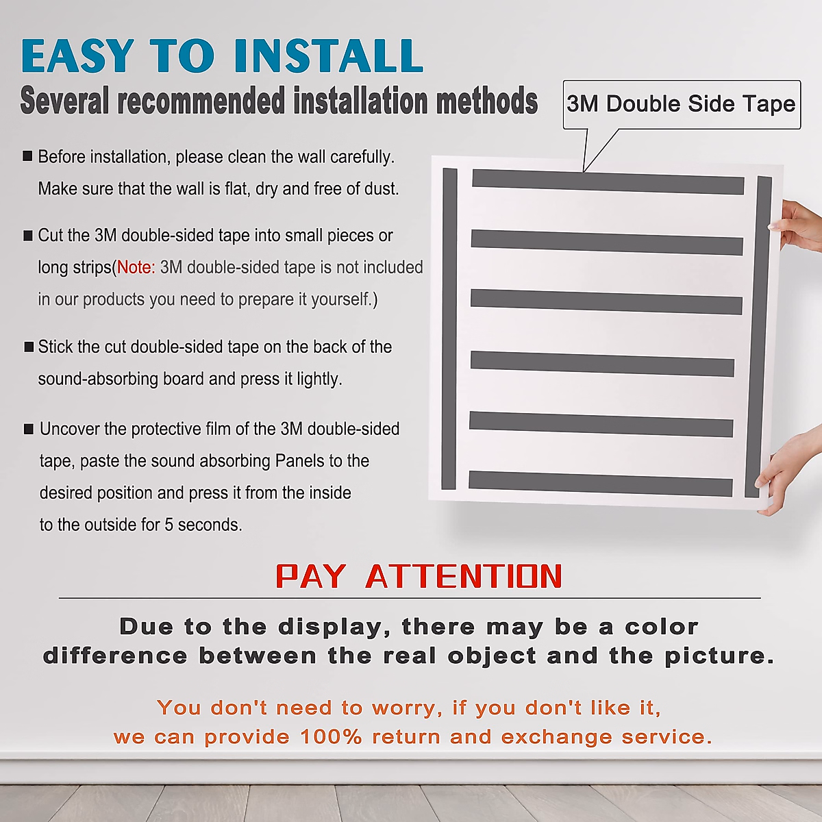 Ruonin.X 8 Pack Decorative Art Acoustic Panel .47"x 31" Sound Absorbing Panel,Acoustical Soundproof Wall Panels,Better Acoustic than foam, Suitable for Recording Studio and Home Acoustical Treatments.