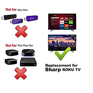 Remote Control Compatible with All Sharp Roku TV LC-50LBU591U LC-50LBU711U LC-55LBU591U LC-55LBU711U LC-43LBU591U LC-32LB601U LC-24LB601U LC-50LB601U LC-40LB601U LC-65Q7370U LC-43LB601U