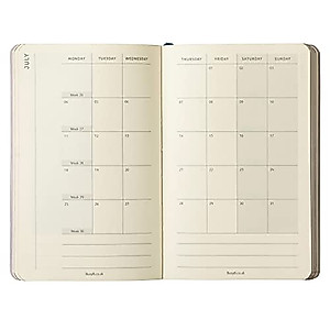 Busy B Pocket Diary January to December 2022 - Teal Faux Leather Week to View Planner with Notes and Pocket Grey