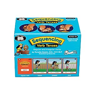 Super Duper Publications | Sequencing Regular and Irregular Verb Tenses Fun Deck | Early Reader and Grammar Flash Cards | Educational Learning Materials for Children