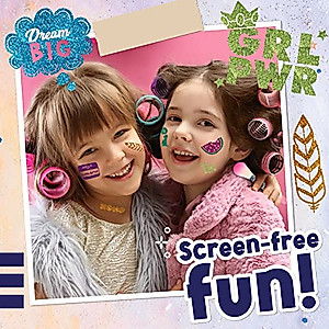 PURPLE LADYBUG Temporary Glitter Tattoo Kit - 175 No Mess Glitter Tattoos for Kids - Birthday Gifts for 7 Year Old Girls, Sleepover Party Supplies for Girls, Girls Birthday Gifts Age 8-10