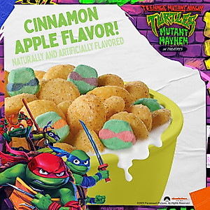 General Mills Teenage Mutant Ninja Turtles: Mutant Mayhem Cinnamon Apple With Marshmallows Breakfast Cereal, Limited Edition, Family Size, 17.8 oz