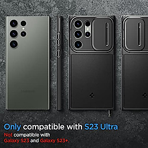 Spigen Optik Armor Designed for Galaxy S23 Ultra Case (2023) - Black