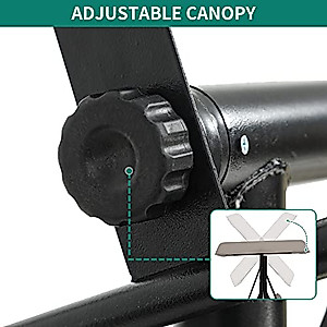 YITAHOME Outdoor Porch Swing, 3 Person Patio Swing Chair with Adjustable Canopy, Removable Cushion,Suitable for Garden, Poolside, Balcony-Beige & Grey