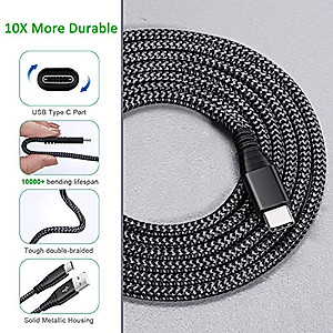 Adaptive Fast Charging Wall Charger Kit, Qihop 2-Pack Fast Charging Block with 6ft USB Type C Cable Compatible with Samsung Galaxy S20/S10/S10+/S10e/S9/S8 Plus,Note 8/9/10+/20, Pixel 3