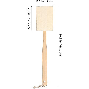 ZCX Body Brushes Loofah Mesh Bath Brush with Wooden Handle Stick Back Scrubber Loofa Sponge Pads Body Shower Bath Spa Exfoliating Luffa Brush Body Brushes