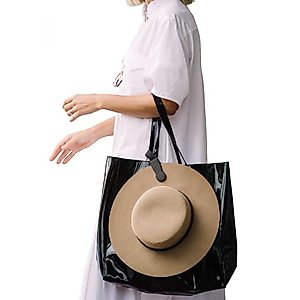 KLIPSTA Hat Clip - Magnetic Hat Holder for Traveling Bags, Backpacks, Purses, Totes and More, Hands Free Bag Accessory (Black)