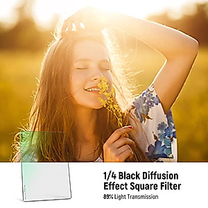 NEEWER 1/4 Black Diffusion Mist Dreamy Effect 4"x5.65" Cinema Square Filter (Rectangular) with HD Optical Glass Compatible with Tilta Compatible with SmallRig Matte Box for Cinematic Photo Videography