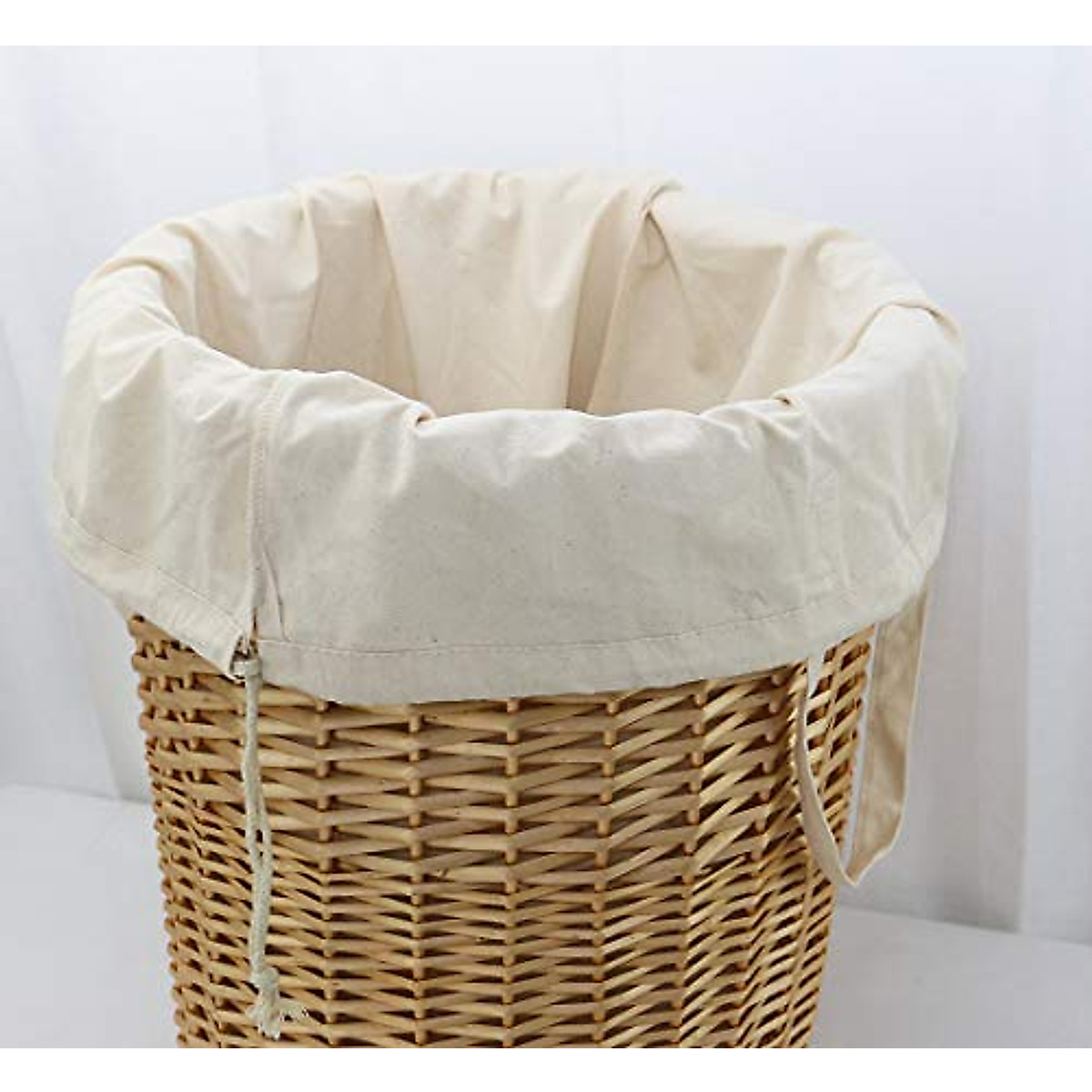 2 Pcs Canvas Laundry Bags with Carrying Handles & Drawstring Closure, Machine-washable Laundry Lining Bags for Laundry Hamper or Baskets
