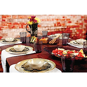 CFS GA5500670 Gathering Melamine Large Round Platter, 18", Adobe (1 Platter)