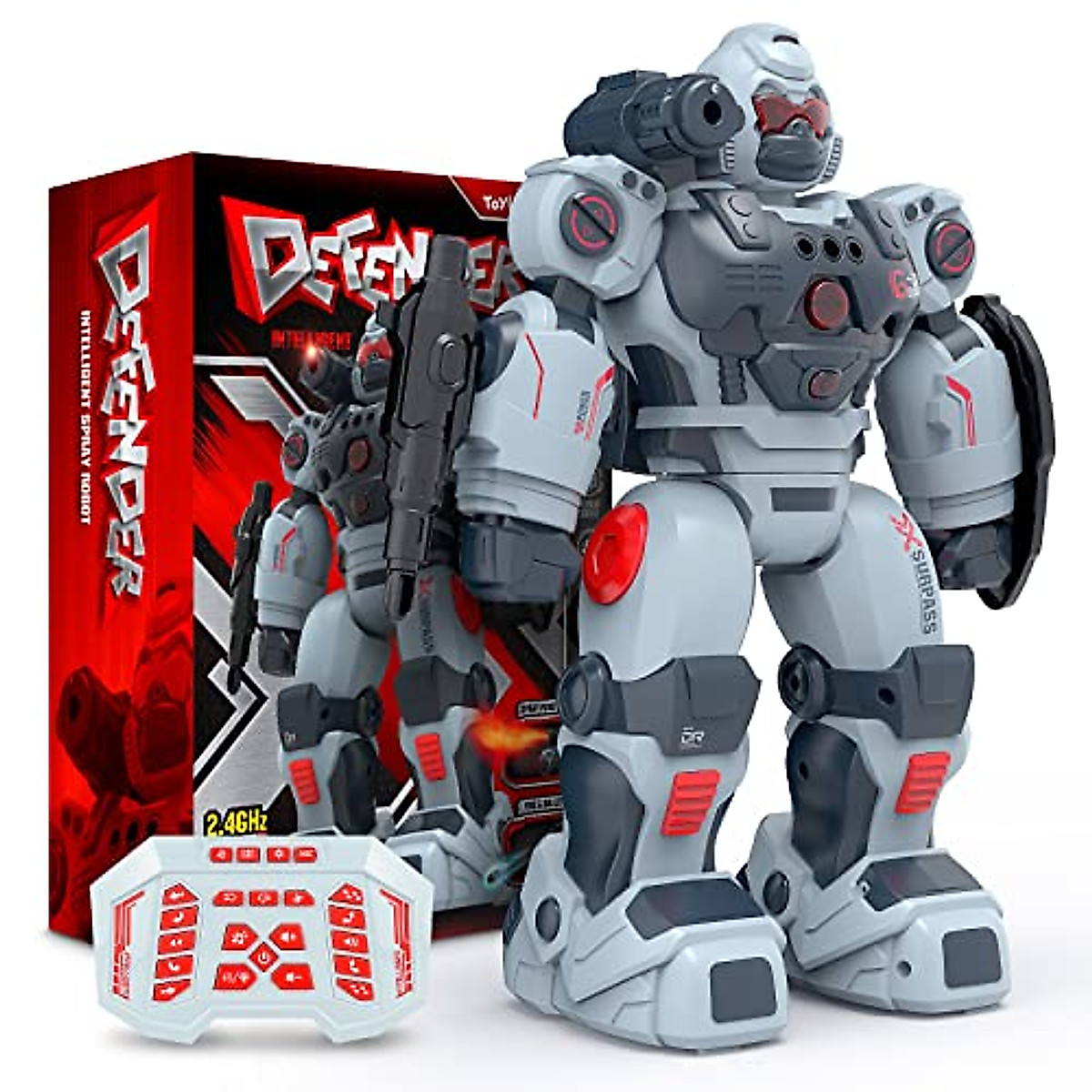 toylefun Robot Toys for Boys Kids 5-7 Year Old Remote Control Robots Gifts for 6-8 Birthday Present Toy Hand Gesture RC Sensing 2022 hot Smart programmable Robotics for 3 4 6 9 10 11 and up