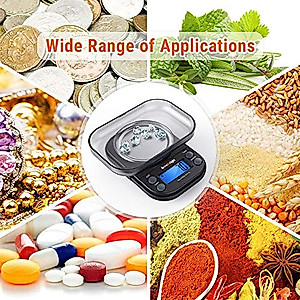 AccuWeight Gram Scale with 1000g/0.1g High Precision Mini Coffee Scale for Weed Jewelry Scale with 6 Units, Tare, Calibration PCS Function and Backlit