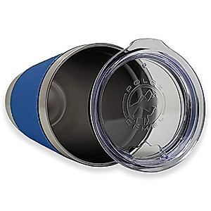 LaserGram 20oz Vacuum Insulated Tumbler Mug, World's Greatest Son, Personalized Engraving Included (Faux Leather, Blue)