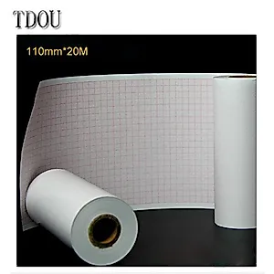 TDOU Thermal paper Roll ECG Paper 110mm*20M for CE Marked Digital 12 Leads 3/6 Channel ECG Machine ECG600G Insulation Paper