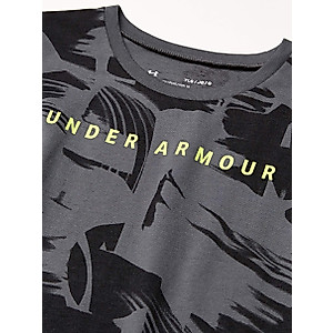 Under Armour Allover Print Graphic T-shirt, Pitch Gray (012)/X-Ray, Youth Large