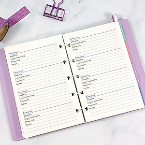 Filofax B122027 Notebook Refill, Pocket Size, Password paper, White