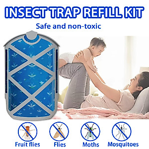 32 Pcs Refill Cartridge Kit Compatible with ZEVO Flying Insect Trap Refill Work for M364 M364A and Max Plug-in Light Trap