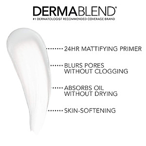Dermablend Poresaver Matte Primer Face Makeup for Oily Skin, Lightweight Pore Minimizing & Blurring Face Primer, 24HR Wear, 1.0 Fl. Oz.