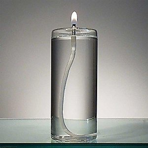 Firefly Dripless 6-Inch Refillable Glass Pillar Candle - Memory, Unity, Prayer and Window Candle Without The Wax Mess - Use Alone, in a Candle Holder or Lantern - for use in The Interior of Your Home