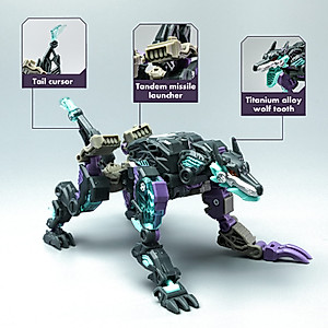 52TOYS Beastbox BB-31 FirmHand Wolf Deformation Toys Action Figure, 2/6.9inch 2 in 1 Collectible Deformation Boy Toys for Party Birthday Gifts, Ages 15 and Up