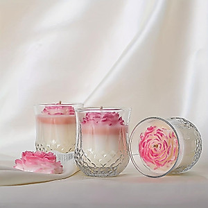 Flower Silicone Mold for Resin Candle Mold , 3D Candle Soap Mould Cake Fondant Chocolate Mold Epoxy Casting Resin Mould for Craft Handmade Gift (Peony)