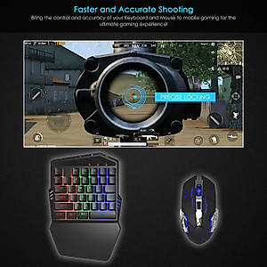 DarkWalker FO212 Mobile Gaming Keyboard and Mouse Combo for Android Smartphone & Tablet