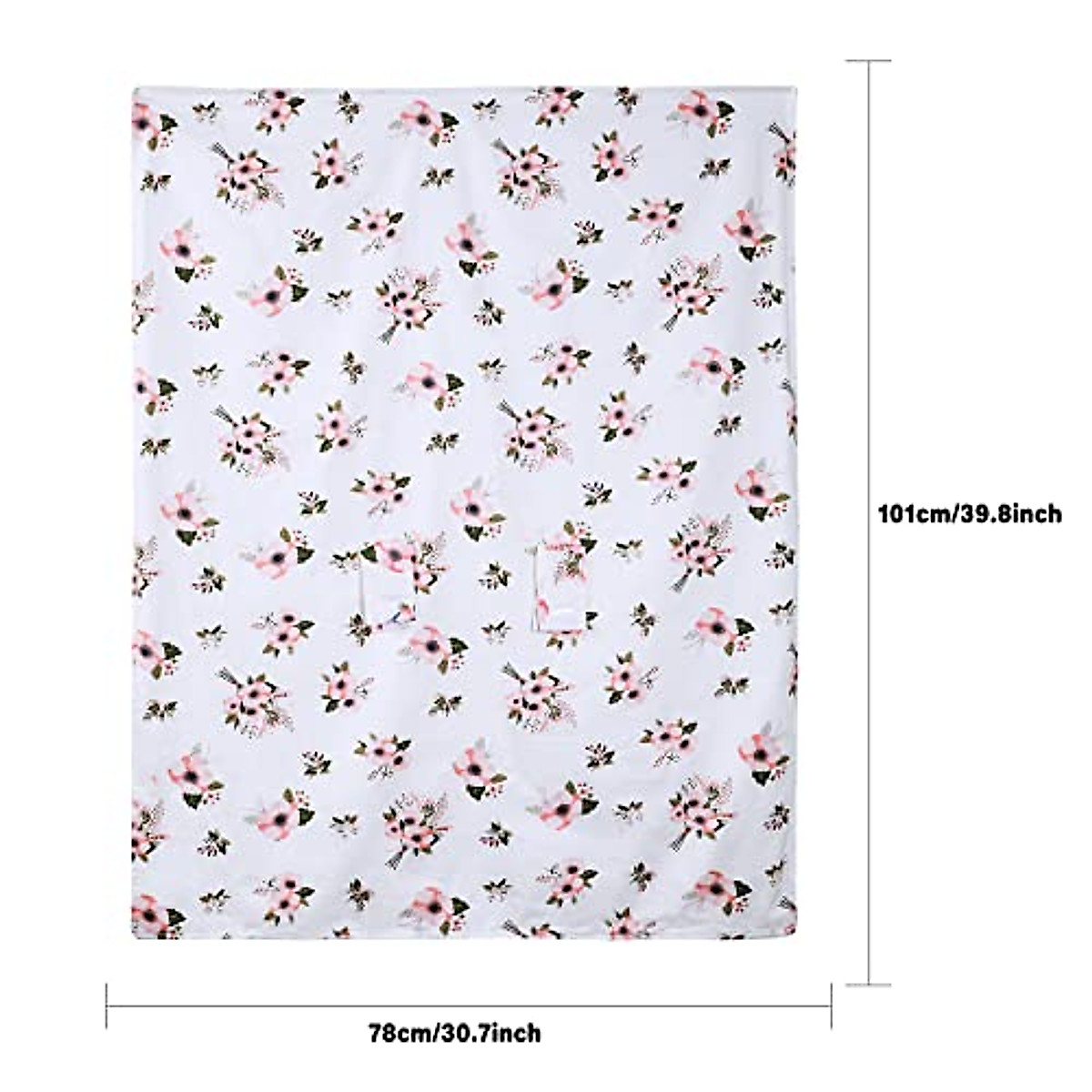 Carseat Canopy and Nursing Cover for Breastfeeding Cool/Warm Weather Infant Car Seat Cover Winter Baby Gifts for Newborn Floral for Boys Girls (Flower/Pink)