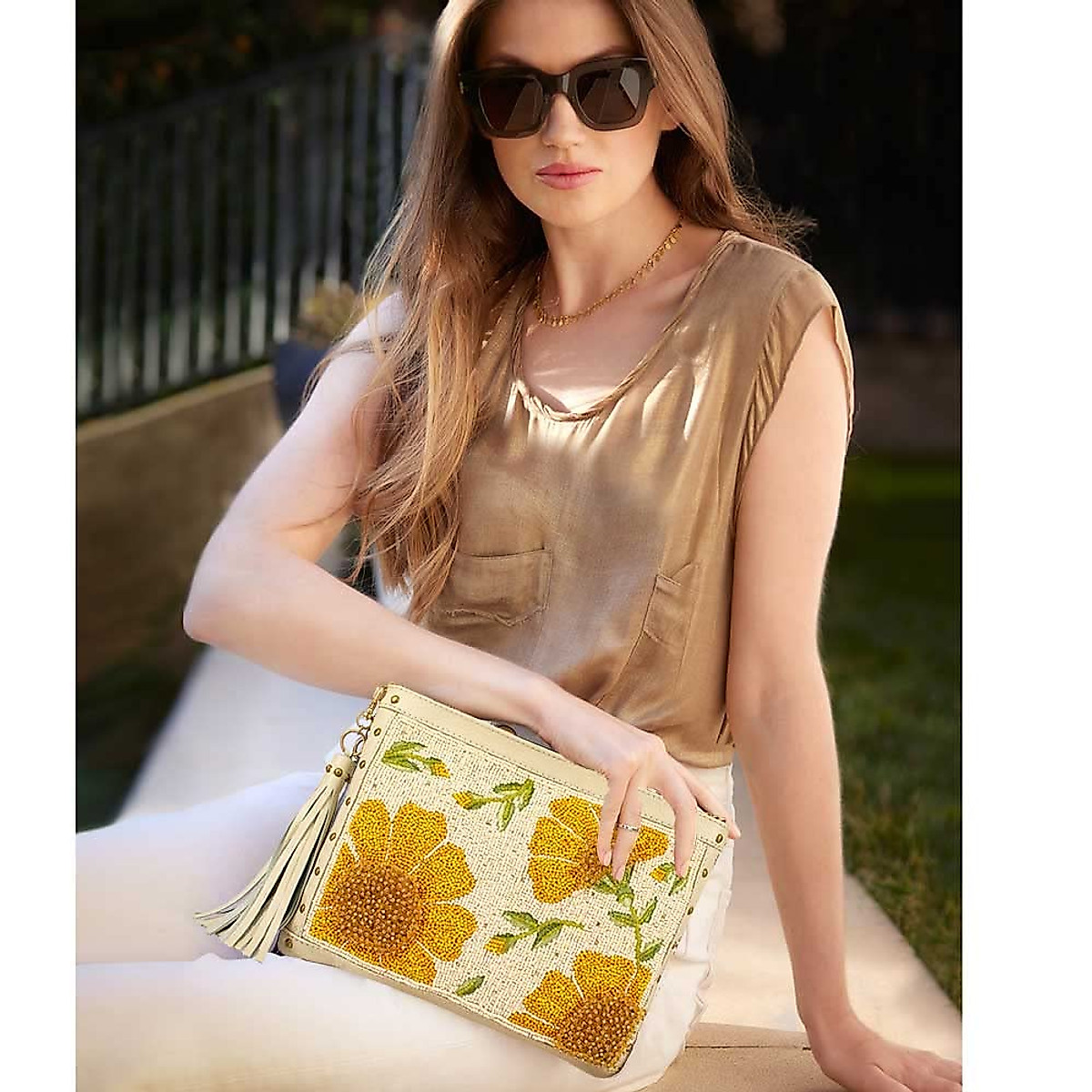 Mary Frances Petal Pusher Crossbody Handbag