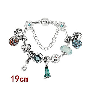 KATSCH For snowflake necklace Compatible with Pandora Charm Beads Bracelet,cartoon jewerly set for girls and women(BXNW-19)