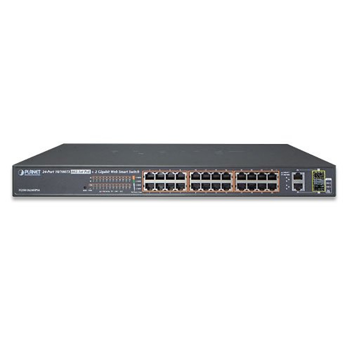 FGSW-2624HPS 24-Port 10/100TX 802.3at PoE + 2-Port Gigabit TP/SFP Combo Web Smart Ethernet Switch / 220W PoE Budget