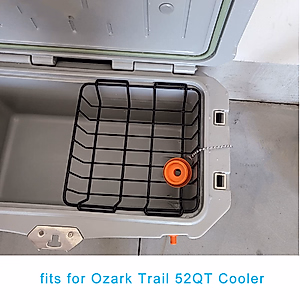 Cooler Basket for YETI Tundra 50 or 65,Inside Dry-Goods Basket Compatible with Cabela's 60QT, Igloo 52QT, Ozark Trail 52QT,Pelican Elite (45 & 70) etc,Stainless Steel Wire Cooler Rack