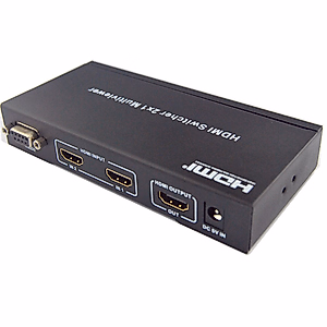 HUIERAV HDMI 2x1 Multi-Viewer Seamless Switch with PIP Function| Support Scaler UP&Down HDMI 1.3a Full HD 1080P | 4 Picture Mode | RS232 and Remote Control