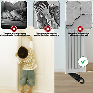 Vncczi Door Stoppers, 2 Pack Premium Rubber Door Stoppers Wedge, Door Stops for Carpet Heavy Duty Door, Door Stoppers for Bottom of Door on Tile, Concrete, Carpet, Wooden Floor (Pink)