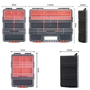 Makitoyo MP009 Hardware & Parts Organizers Versatile and Durable Storage Toolbox, 4PCS Set