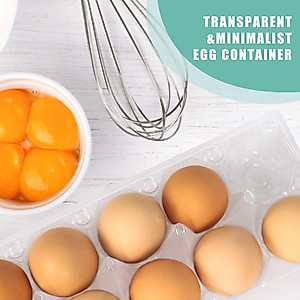SINLUCESCE 40 Packs Plastic Egg Carton,Egg Cartons 2 * 6Grids，Egg Cartons Cheap Bulk，Perfect forfor 12 Eggs, Refrigerator Chicken Farm Markets，Large