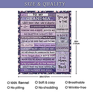 S SETEOSIR Grandma Blanket Mothers Day Birthday Gifts for Grandma - Best Grandma Gifts for Grandma from Granddaughter Grandchildren