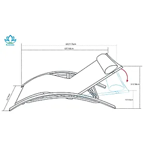 Kozyard KozyLounge Elegant Patio Reclining Adjustable Chaise Lounge Aluminum and Textilene Sunbathing Chair for All Weather with headrest (2 Pack), KD,Very Light, (Taupe)